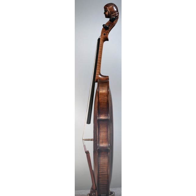 Woman Head violin, Klingenthal violin circa 1880, one piece back